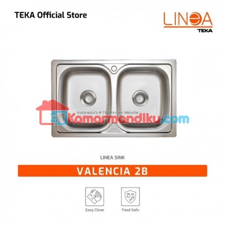 Linea Teka Valencia 2B Sink Top Mount - Toko Online Perlengkapan Kamar ...
