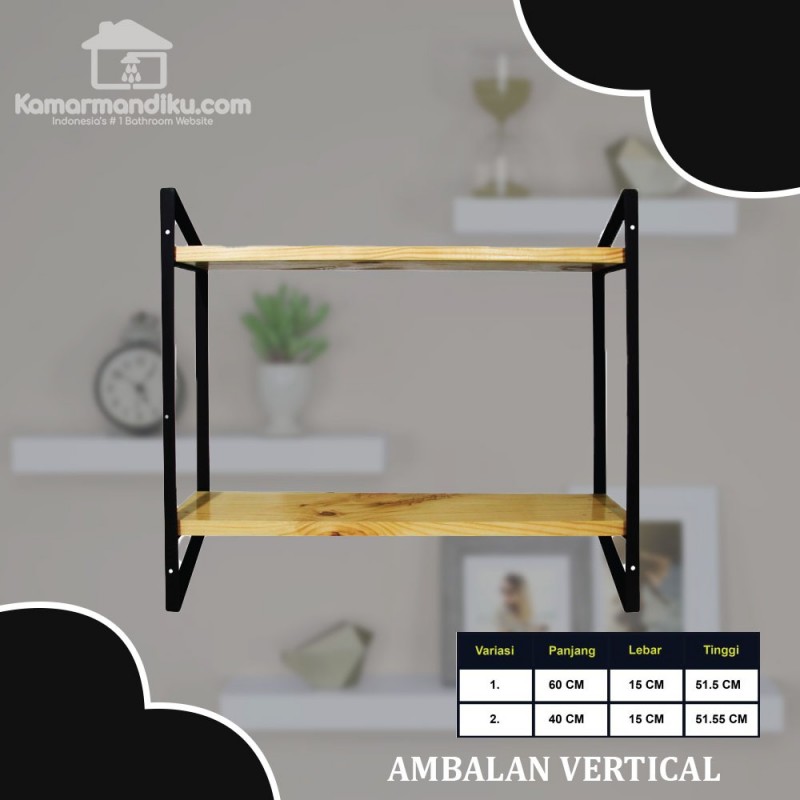 Ambalan Dinding Premium Vertical (Wall Yeva Metal) - Toko Online ...